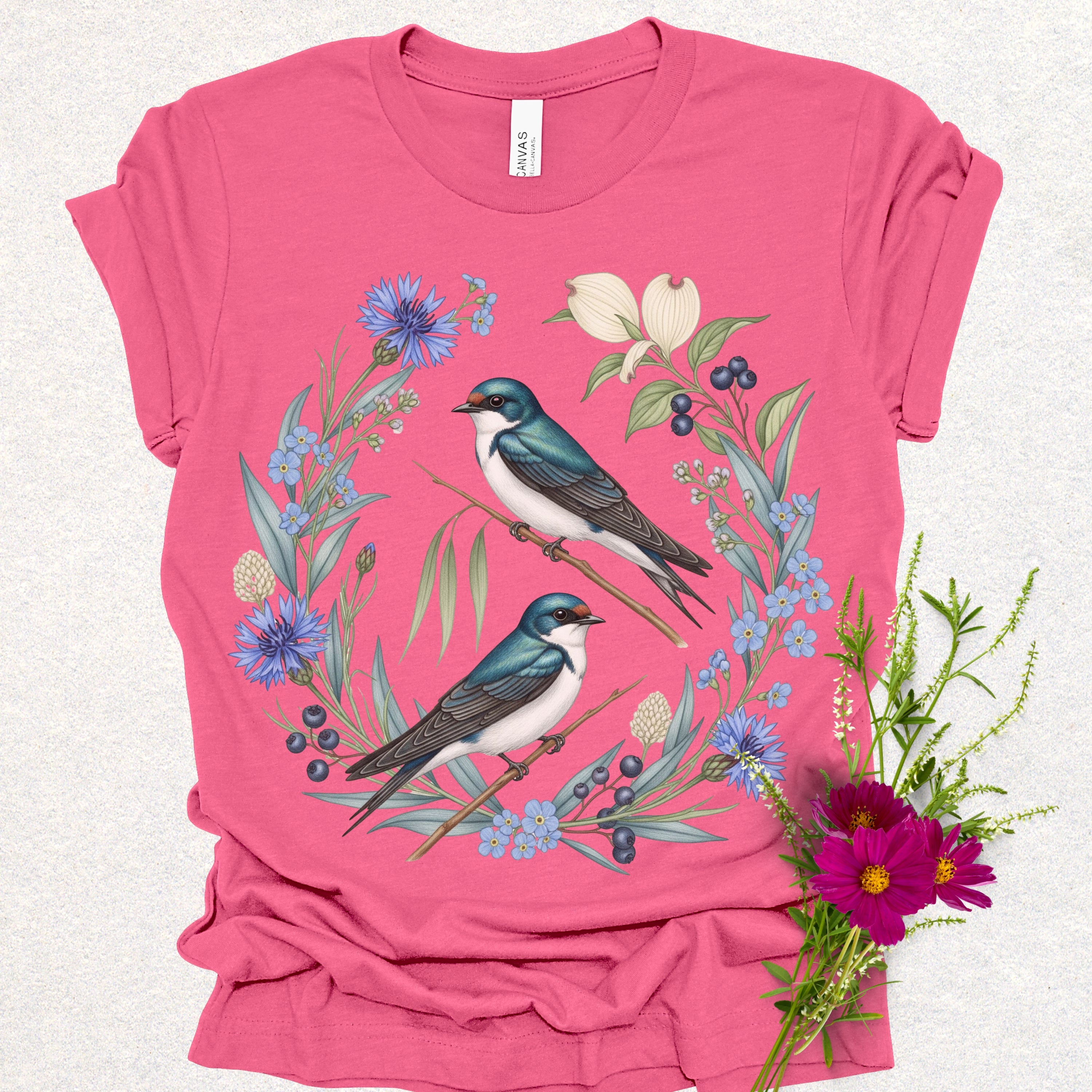 Songbird Series - Tree Swallows Tee – Goldleaf Clover Studio